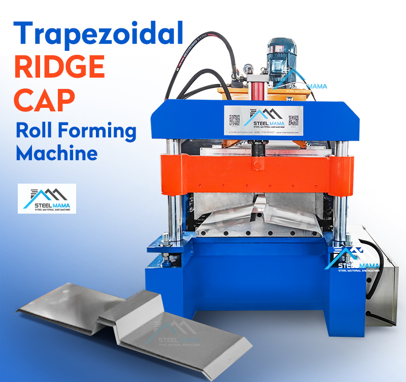 Metal Roofing Sheet Panel 625 Trapezoidal Ridge Cap Roll Forming ...