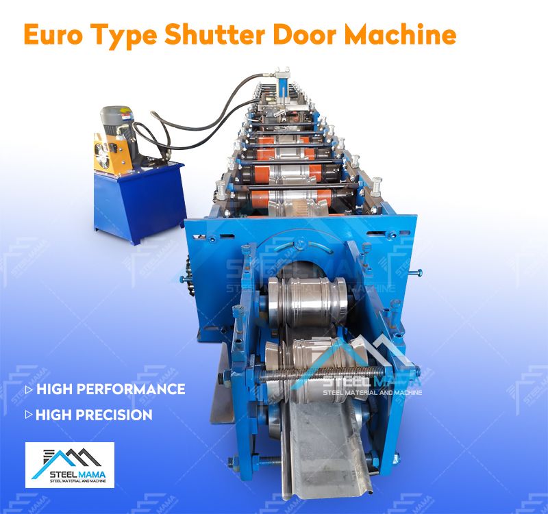Automatic Metal Garage Door Slats Making Machine Euro Type Shutter Door Roll Forming Machine ...